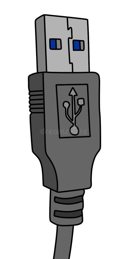 USB cable stock illustration. Illustration of external - 49965654