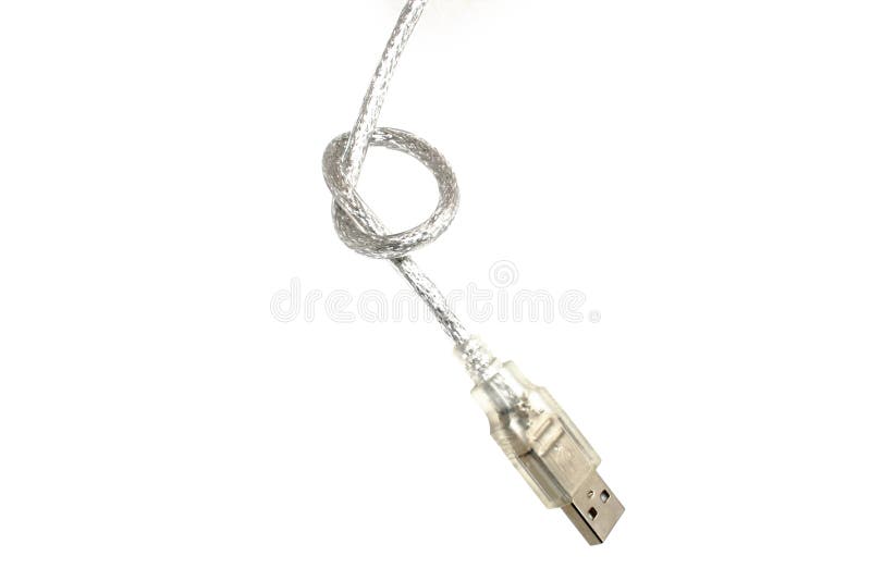 Usb-cable with knot stock image. Image of data, network - 4737755