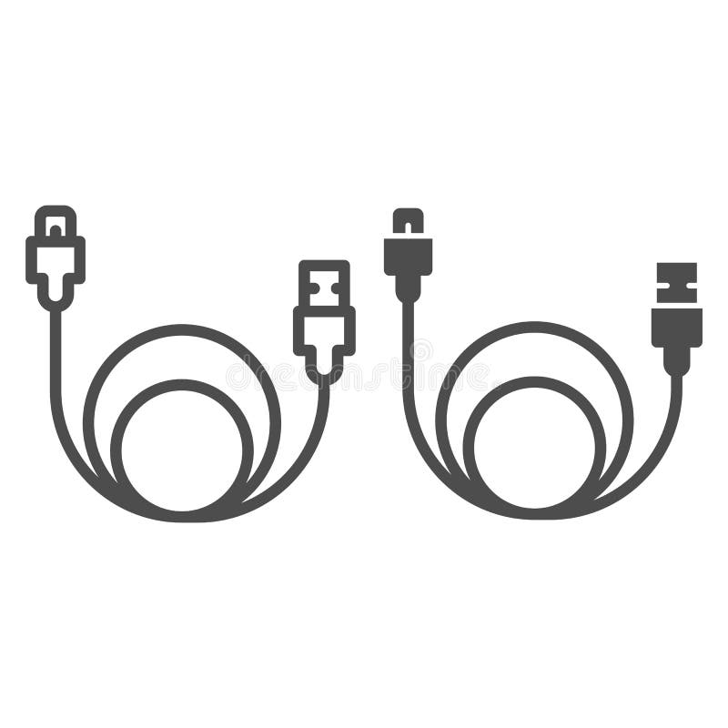 Data Transmission Cable Icon Stock Illustrations – 842 Data ...