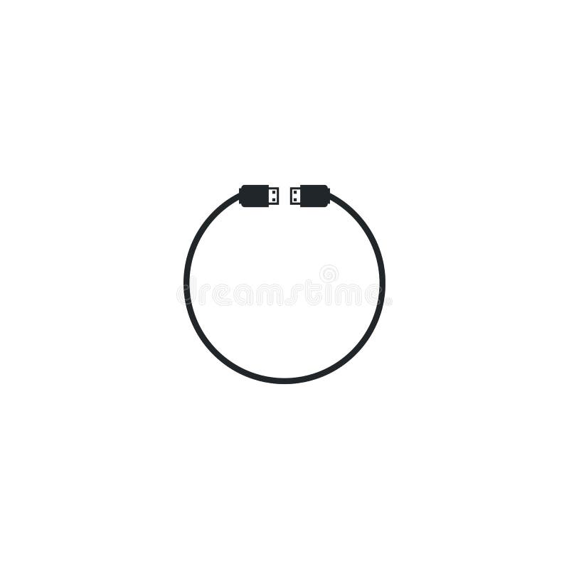 USB Cable Logo Vector Icon Illustration Stock Vector - Illustration of ...