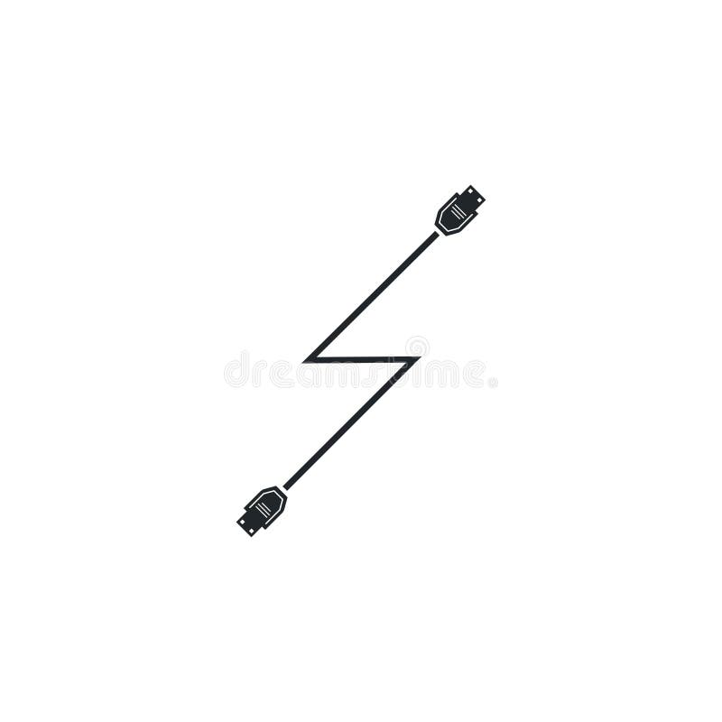 USB Cable Logo Vector Icon Illustration Stock Vector - Illustration of ...