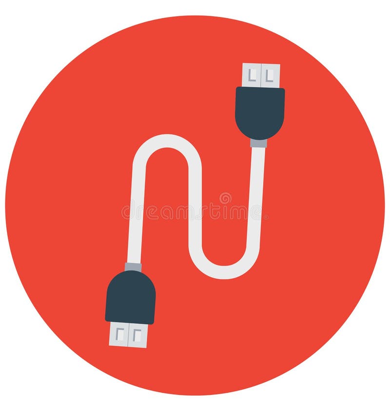 Usb Cable, Micro Usb, Isolated Vector Icons that Can Be Easily Modified ...