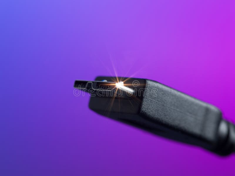 USB plug close-up stock image. Image of close, background - 208513