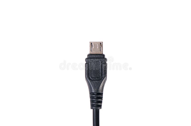 USB Cable Plug Isolated on White Stock Photo - Image of connect ...