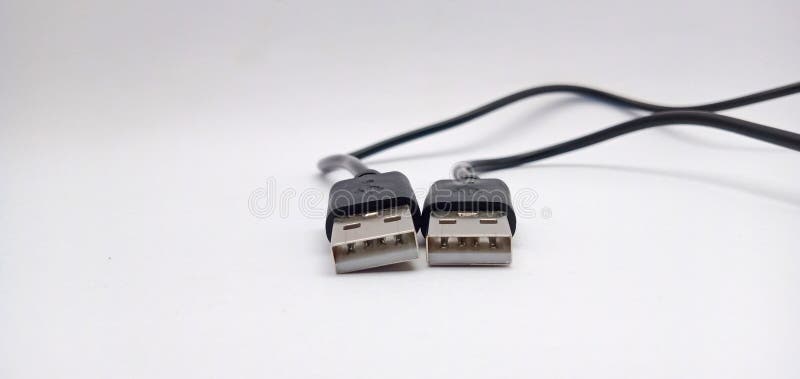 USB Cable Plug on White Background Stock Image - Image of contact ...