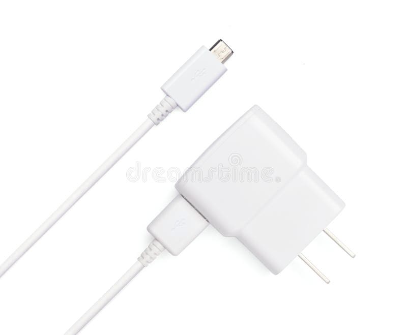 USB Cable Plug with USB Power Plug Adaptor Stock Image - Image of ...
