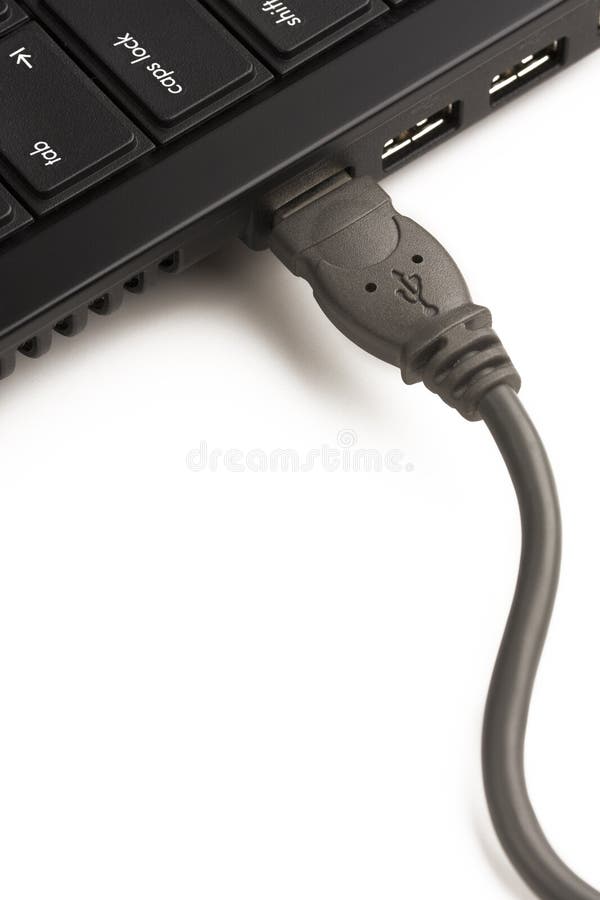 Cable Plugged Into Laptop Picture. Image: 94484405