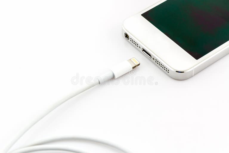 USB cable for smartphone. stock photo. Image of electricity - 56338076