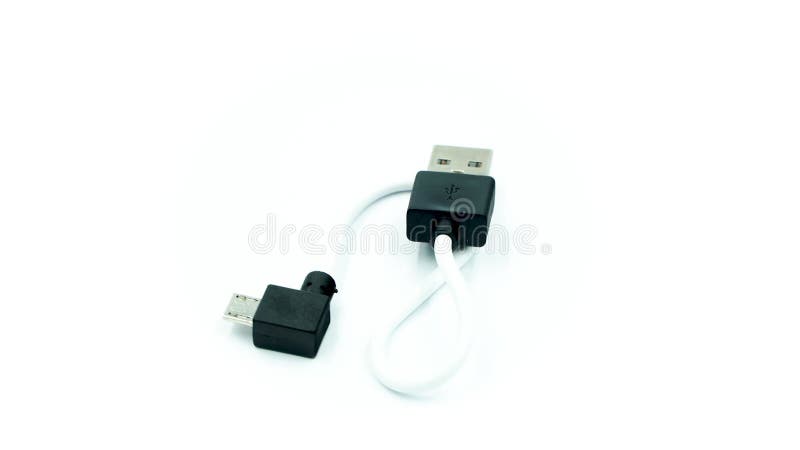 USB Cable Spinning on a White Background Stock Video - Video of ...