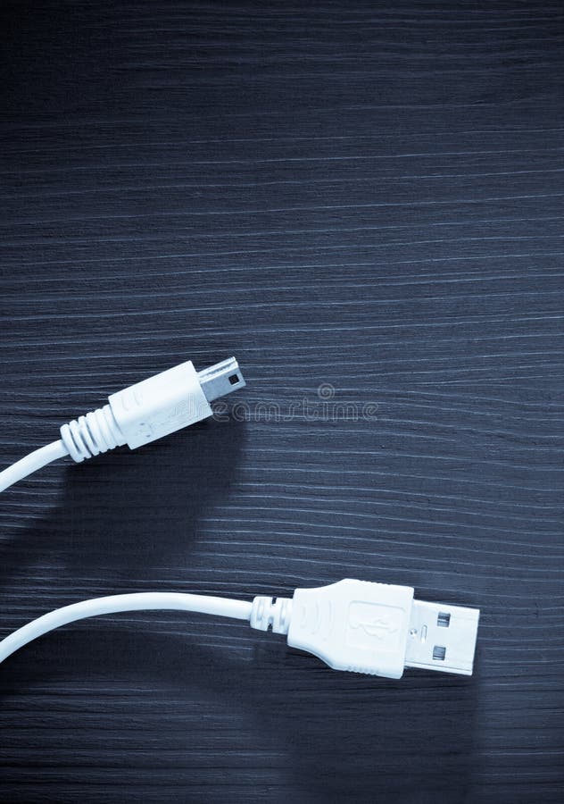 Usb cable on table stock image. Image of blue, connection - 66073755