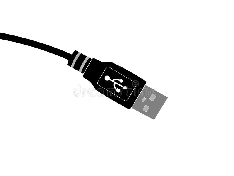 Vector USB OTG cable icon stock vector. Illustration of logo - 52560748
