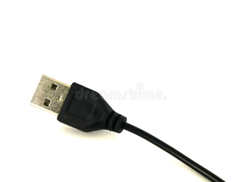 USB Cable on a White Background Stock Image - Image of background ...