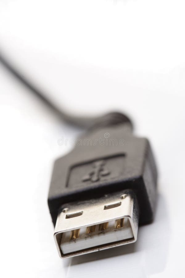 USB Cable on White Background Stock Photo - Image of external ...