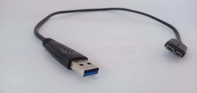 USB Cable on White Background Stock Image - Image of weapon, connect ...