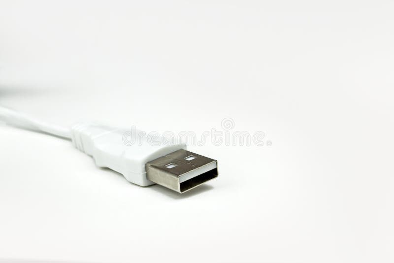 USB Cable is White, on White Background. a White USB Type C Charger ...