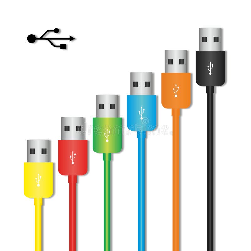 Usb cables stock illustration. Illustration of closeup - 28516047
