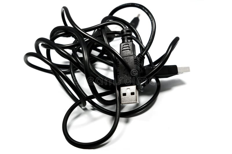 USB cables stock photo. Image of exchange, clutter, cables - 53869764