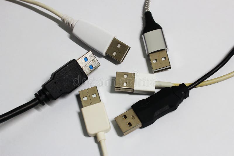 USB cables type-a stock image. Image of external, computer - 181063843