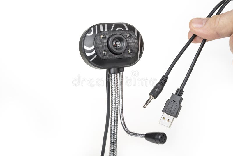 USB Camera and Microphone for Computer or Laptop Stock Photo - Image of ...