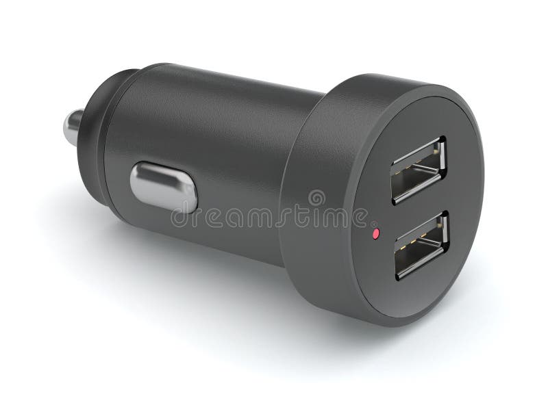 USB car charger stock illustration. Illustration of adapter - 104551574