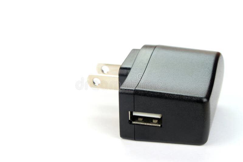 USB Charger Isolated on White Stock Photo - Image of modern, charger ...