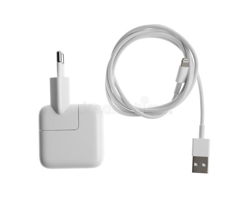USB Charger Isolated on White. Modern Technology Stock Image - Image of ...