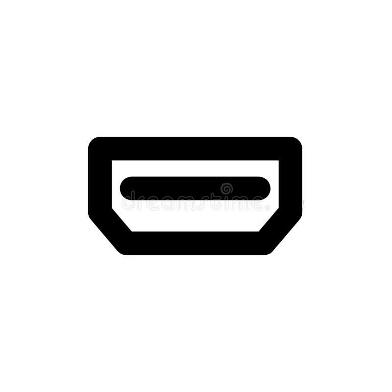 LAN Port Icon In Cartoon Style Isolated On White Background. Personal ...