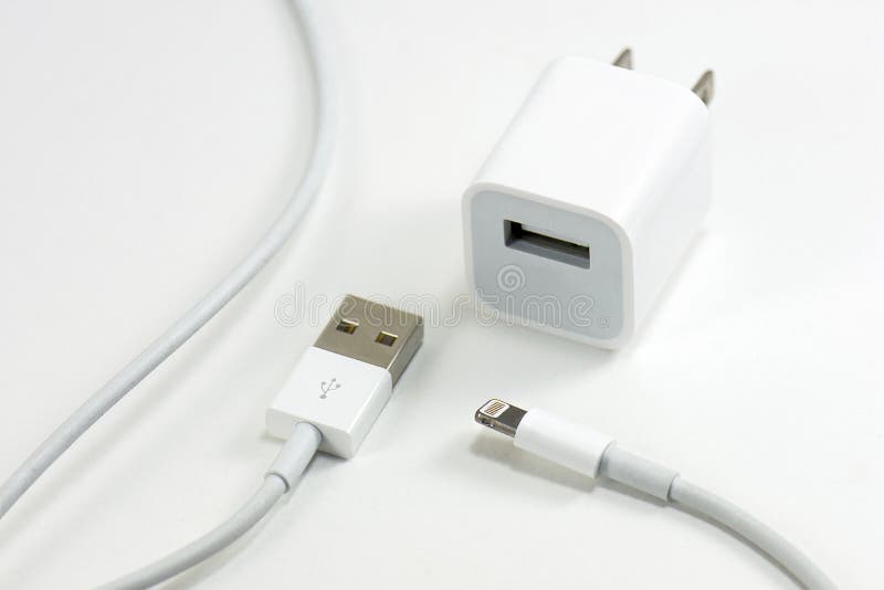 Smartphone Plug in with Micro USB Charger Adaptor Stock Photo - Image ...