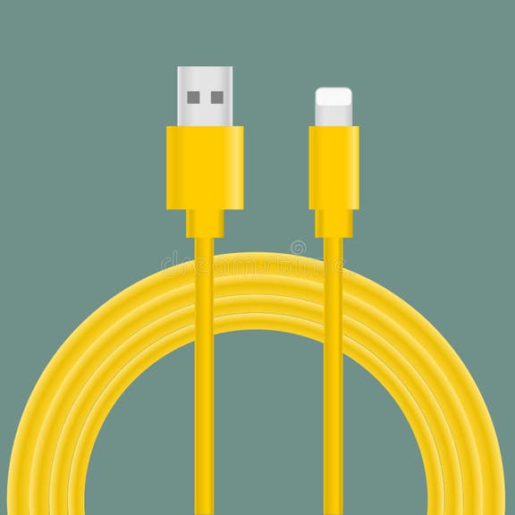 USB charging cable vector stock vector. Illustration of jack - 154286610