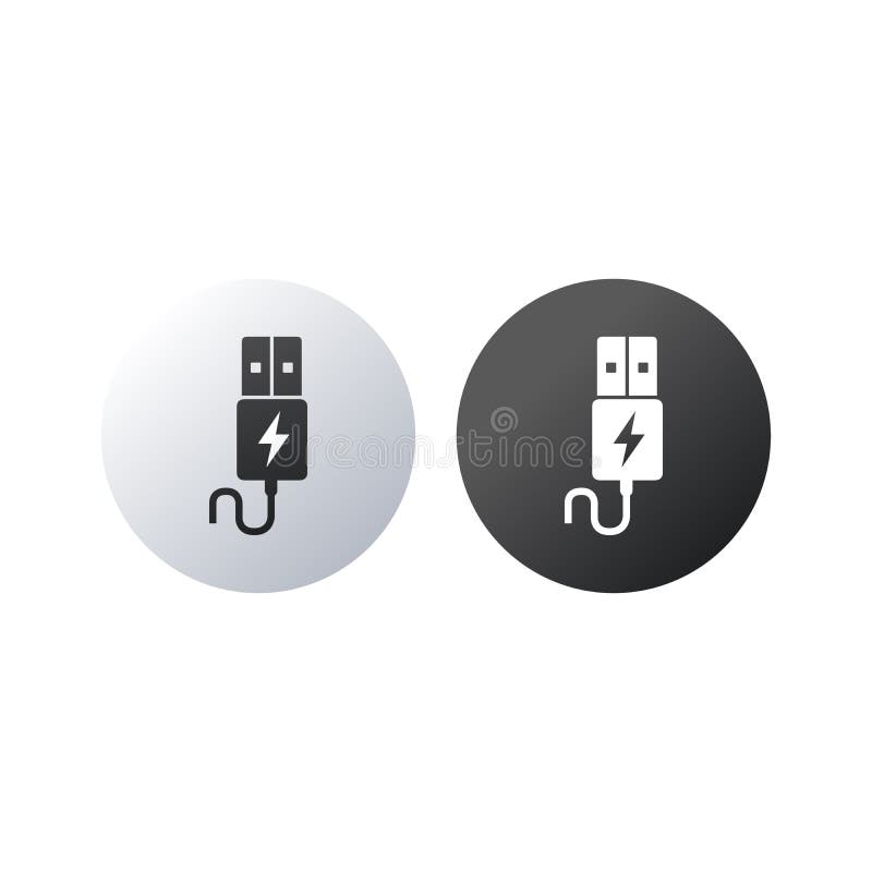 Usb Charging Icon. Stock Vector Illustration Isolated on White ...