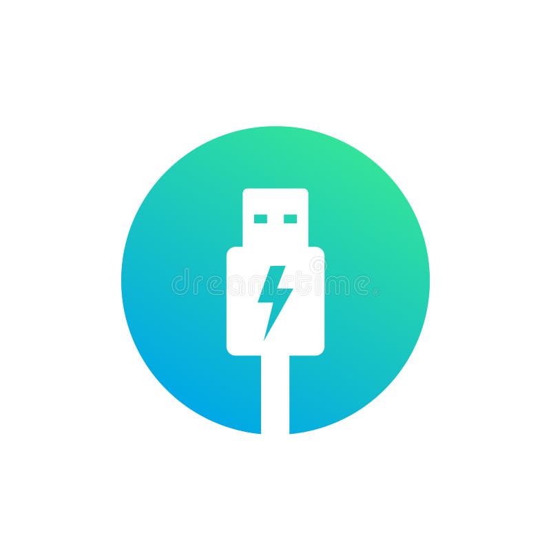Usb Charging Plug Vector Icon Stock Vector - Illustration of cable ...