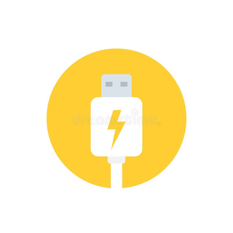 Usb Charging Plug Icon, Vector Illustration Stock Vector - Illustration ...