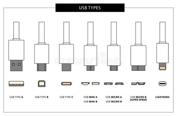 Computer Ports Plugs Stock Illustrations – 34 Computer Ports Plugs ...