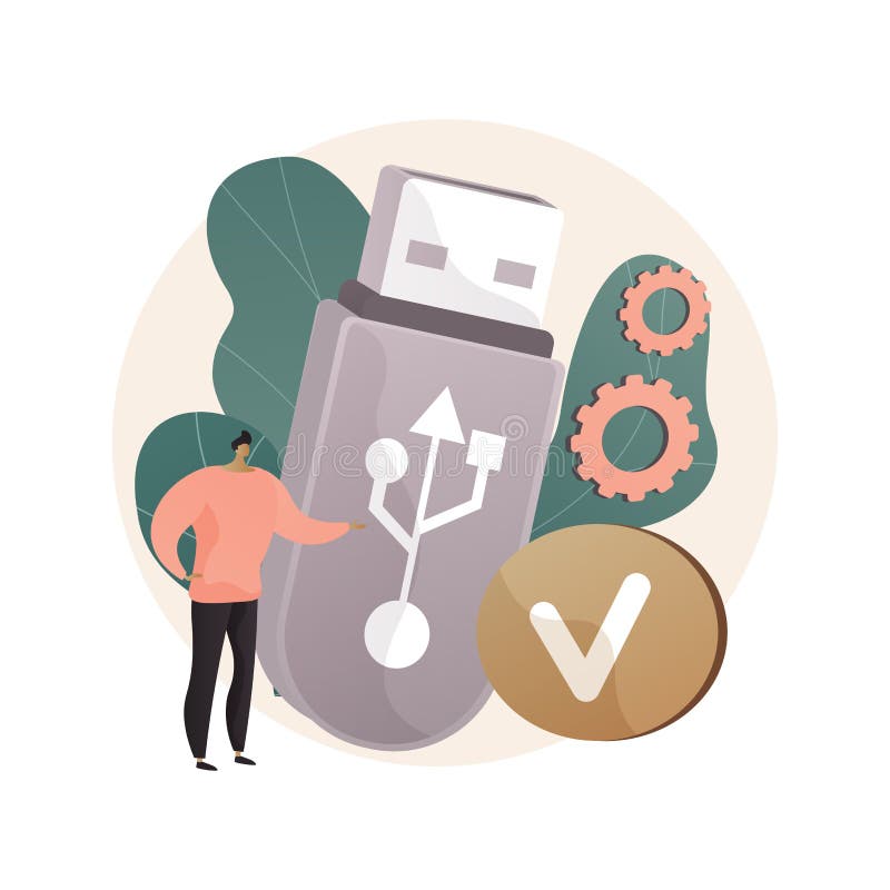 USB Connection Abstract Concept Vector Illustration. Stock Vector ...