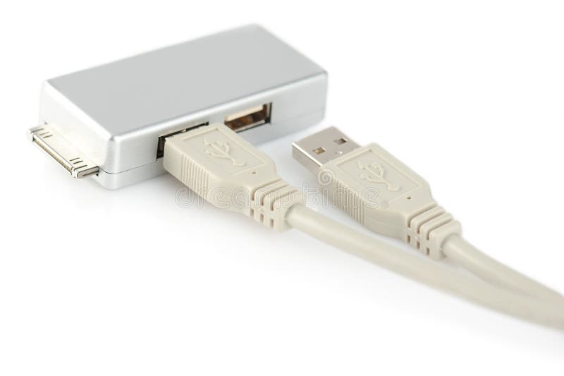USB Connection Cable and Adapter Stock Photo - Image of access ...