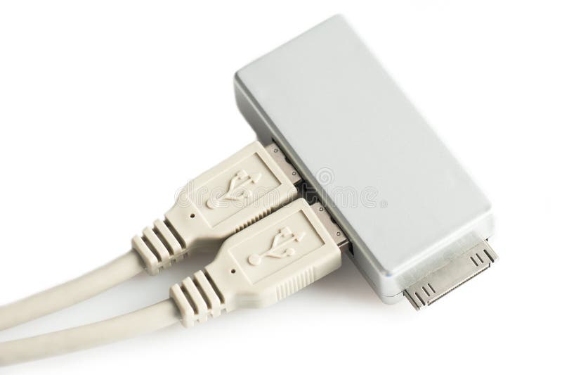 USB Connection Cable and Adapter Stock Photo - Image of access ...