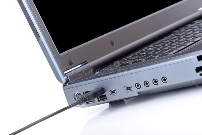 USB connection stock image. Image of hand, cable, laptop - 35323329