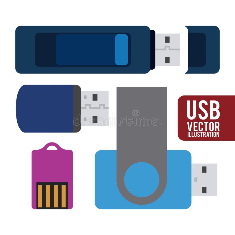 Usb Connection Design Vector Illustration Eps10 Graphic Stock Vector ...