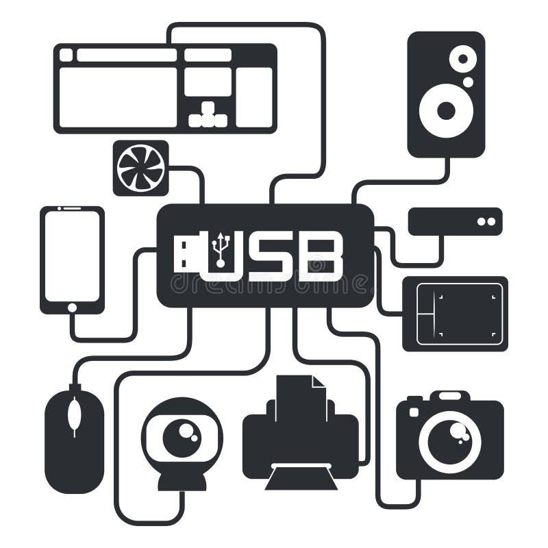 Usb Connection Design Vector Illustration Eps10 Graphic Stock Vector ...