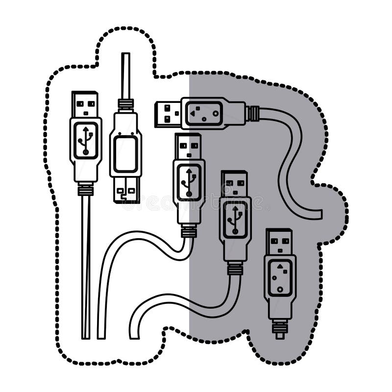 USB connection icon image stock illustration. Illustration of element ...