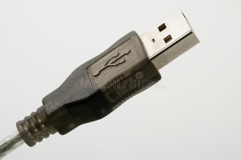 USB Connection Macro Closeup Over White Stock Image - Image of ...