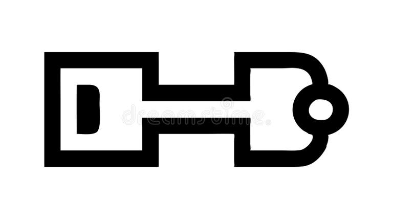 USB Connector Plug Icon, Data Transfer and Charging, Vector Design ...