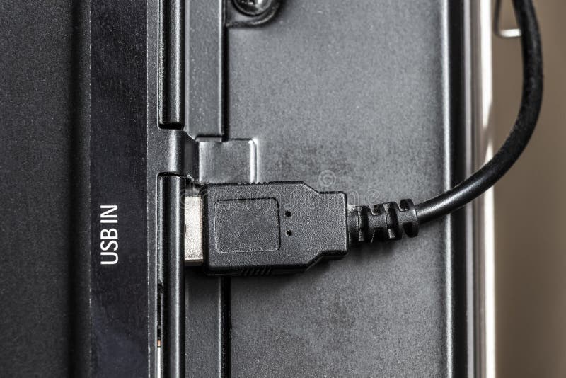 USB connector on the TV stock photo. Image of back, connection - 197948294