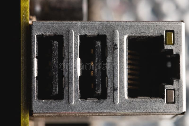 Usb 2.0 Connectors on the Motherboard Close-up Stock Image - Image of ...
