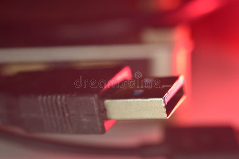 Usb connectors on wire stock photo. Image of drive, connection - 65633326