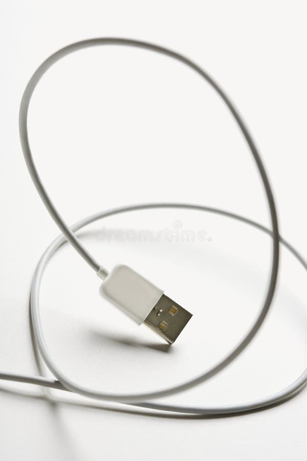 USB cord stock photo. Image of black, single, studio, wire - 2051562