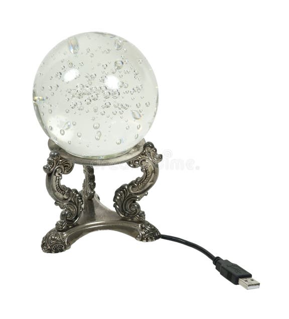 USB Crystal Ball stock photo. Image of foresee, cable - 20716850