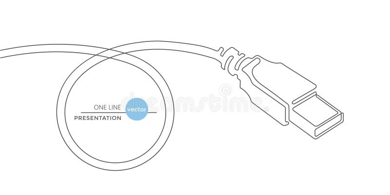 USB Data Cable .Technological Concept .Computer Wire.Vector ...