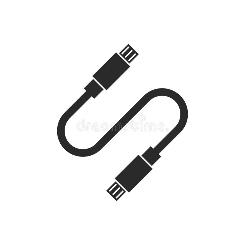 USB Data Transfer,cable Icon Stock Vector - Illustration of icon, jack ...