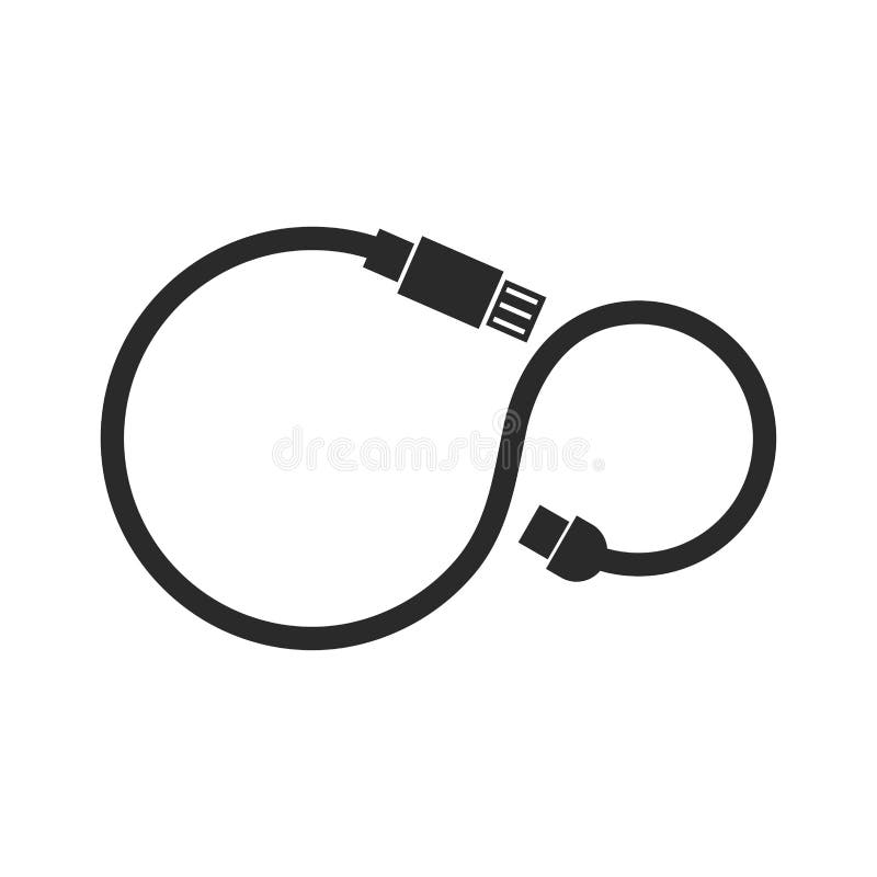 USB Data Transfer,cable Icon Stock Vector - Illustration of isolated ...